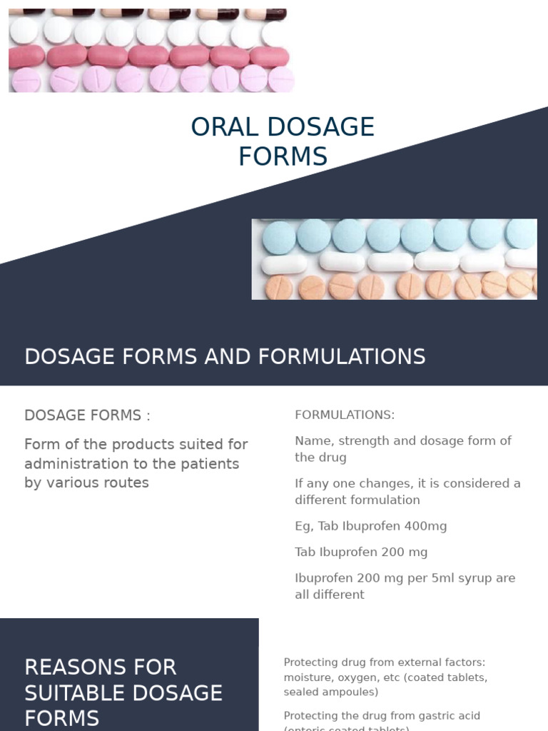 Oral Dosage Forms | PDF | Tablet (Pharmacy) | Pharmaceutical Sciences