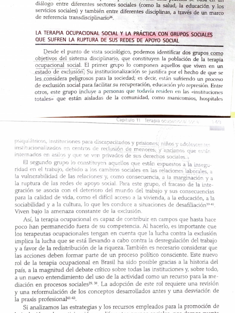 To Social y La Práctica Con Grupos Que Sufren Ruptura de Sus Redes de ...
