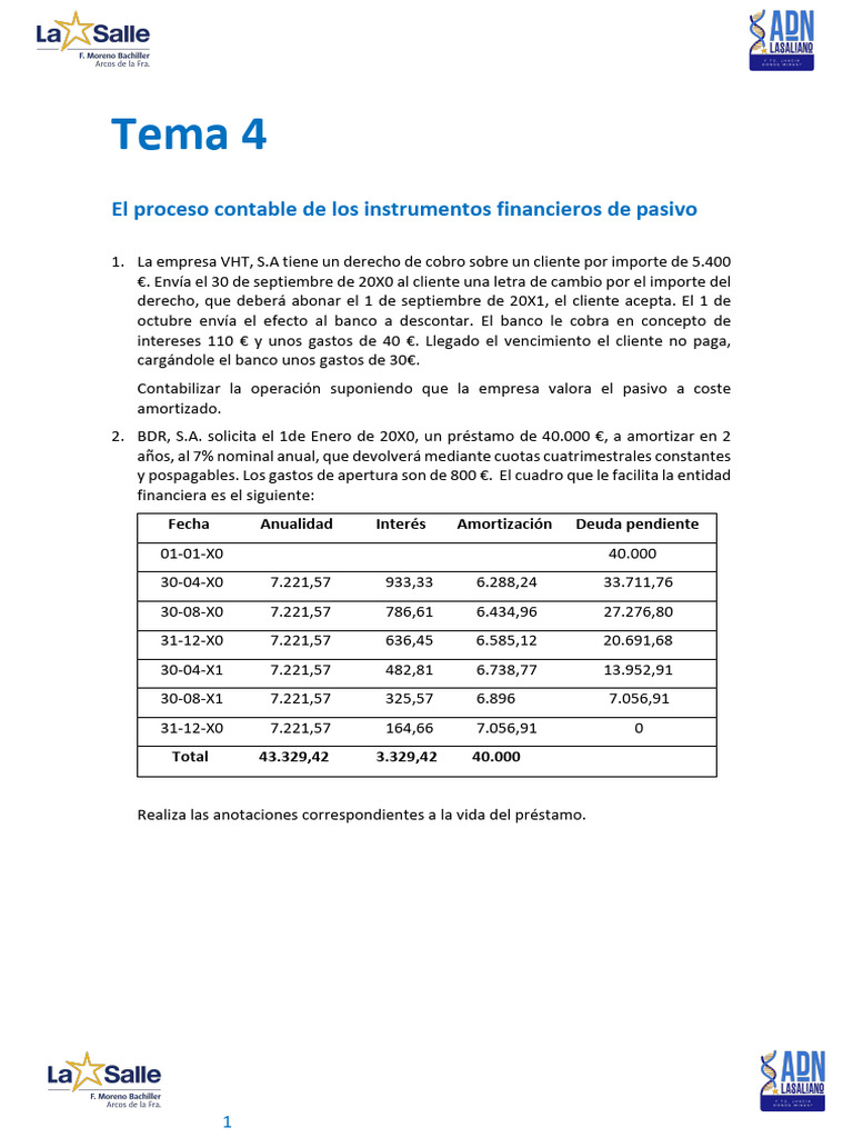Act Complementarias Tema 4 | PDF