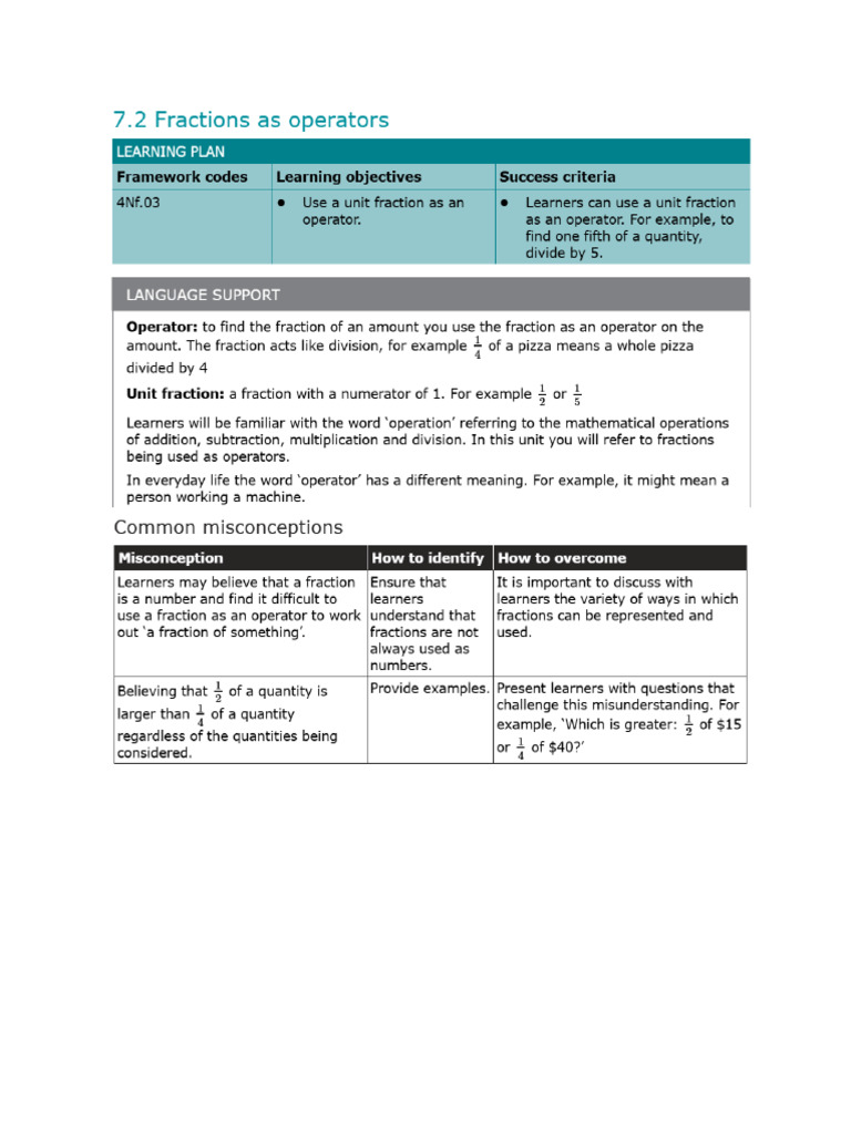 Fraction as operator | PDF