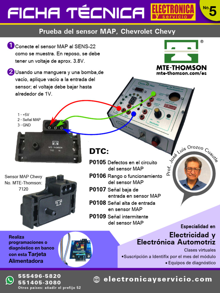 Prueba Sensor MAP Chevy | PDF | Ingeniería Informática | Electricidad