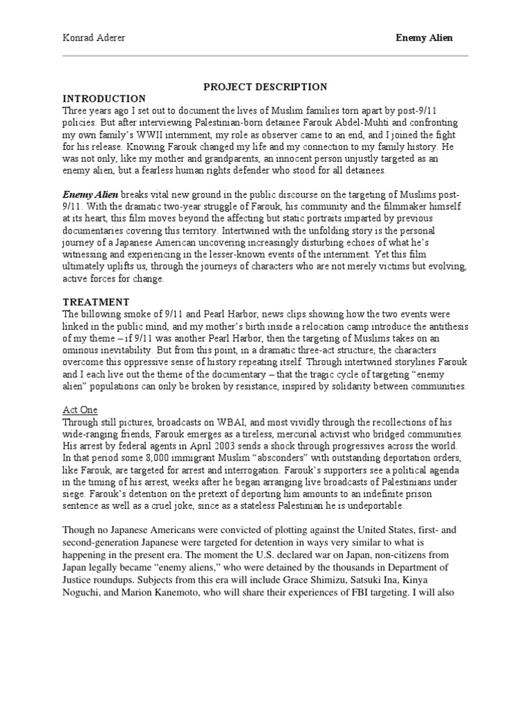 Enemy Alien Treatment | PDF | Internment Of Japanese Americans | Arrest