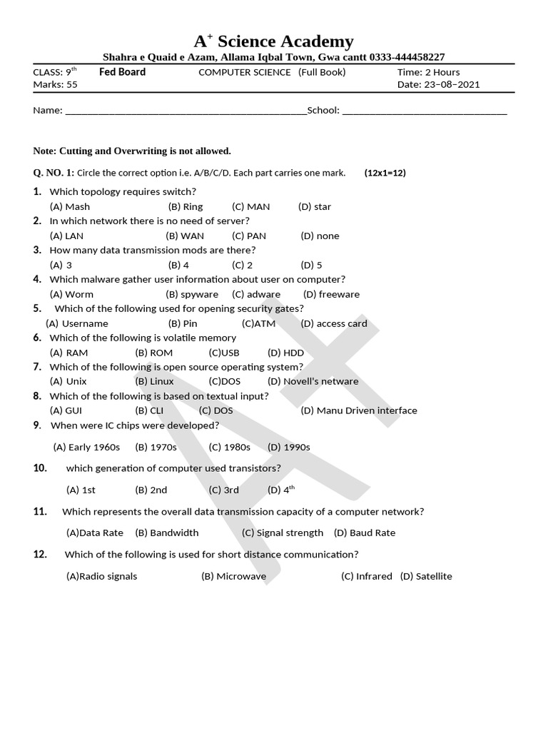 Full Book Computer Sci 9th - FED | PDF | Information And Communications ...