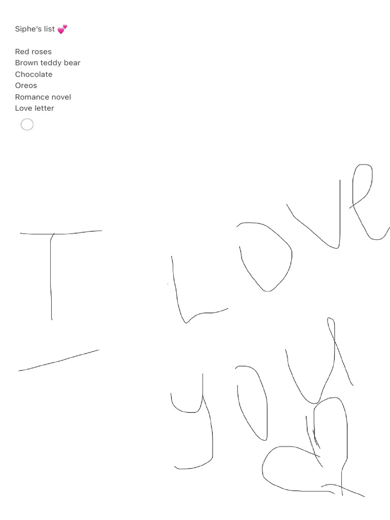 Siphe's List ? | PDF