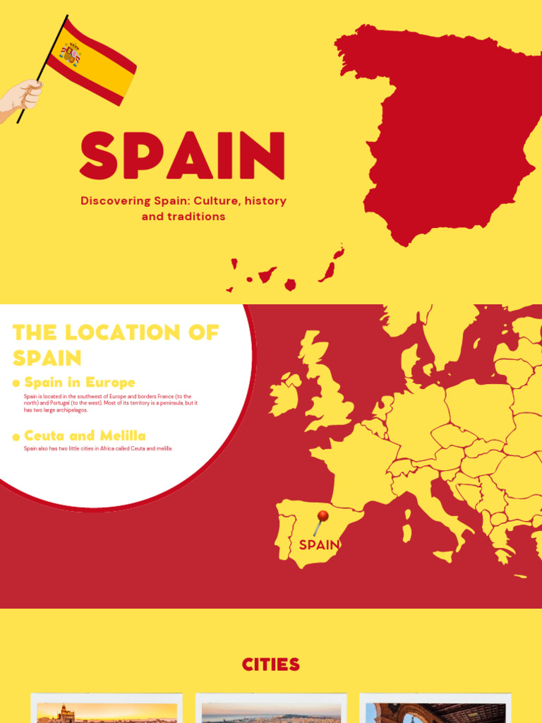 Presentacion Cultura e Historia de España Ilustrativo Creativo Amarillo ...