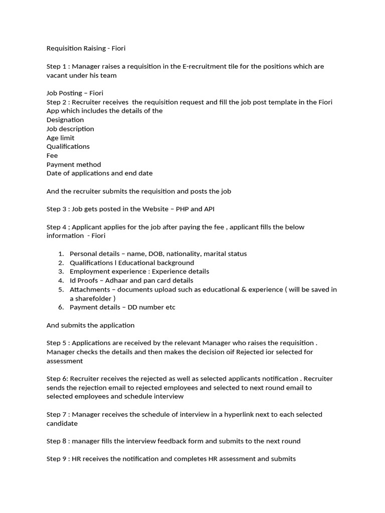 E-Recruitment Process Overview | PDF