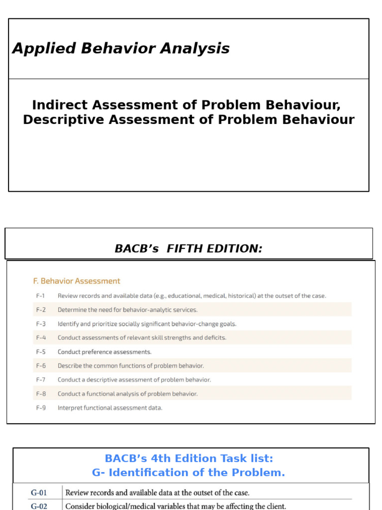 Indirect Assessments | PDF | Learning | Behavior