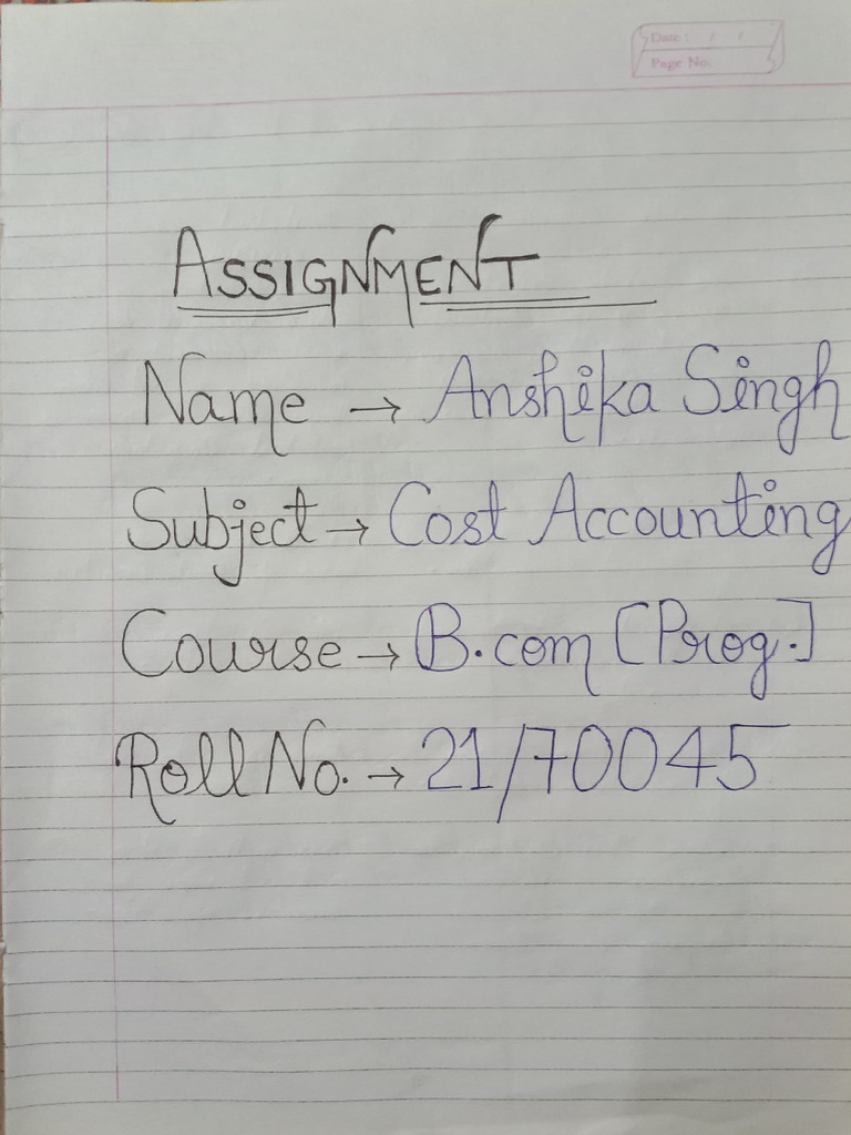 Cost Accounting Assignment | PDF