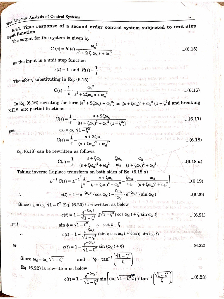 Time Response Second Order Pdf