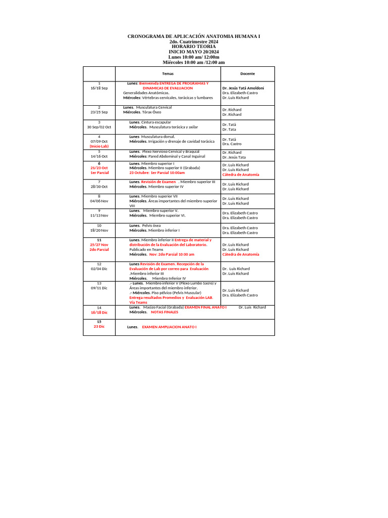 Crono Anato I 3Q-24 | PDF | Pelvis | Sistema esquelético