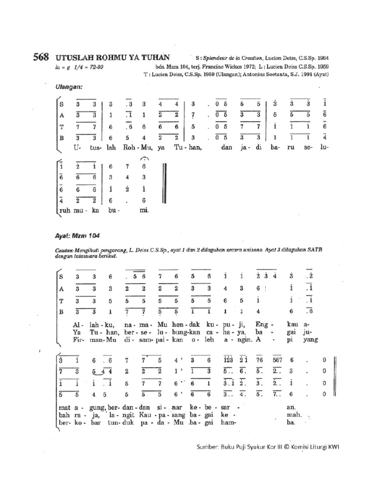 Utuslah RohMu Ya Tuhan | PDF