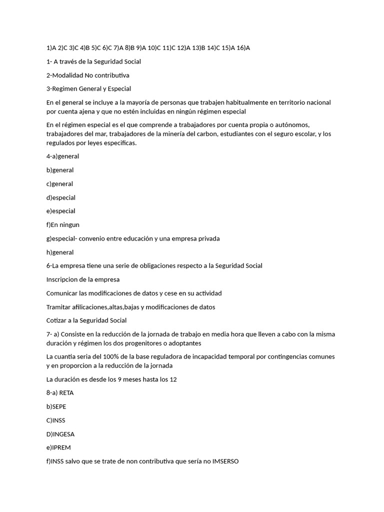 Régimen de Seguridad Social en España | PDF