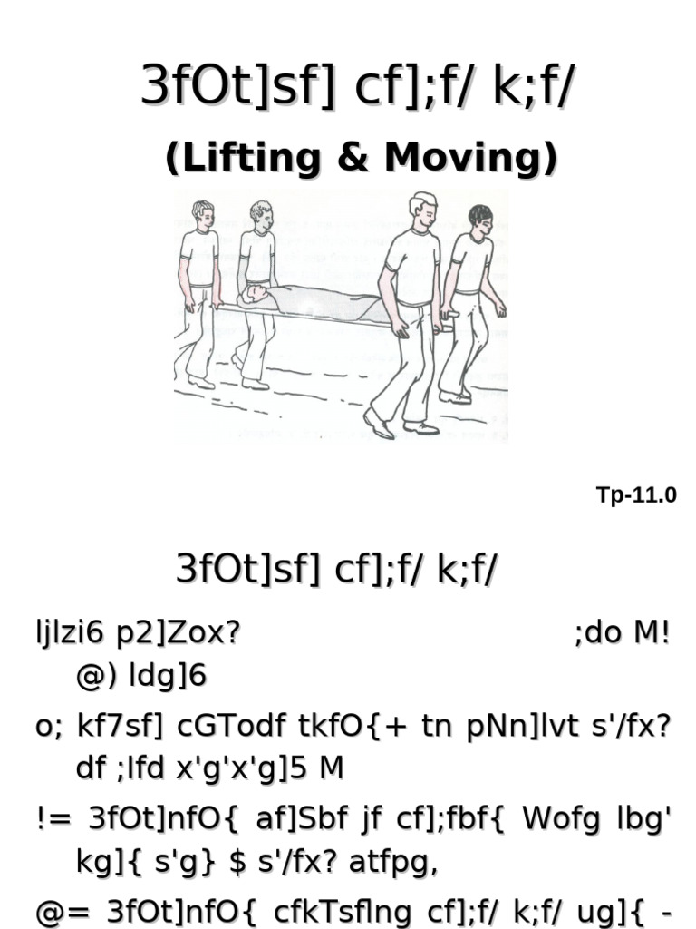 Lifting and Moving Techniques Guide | PDF