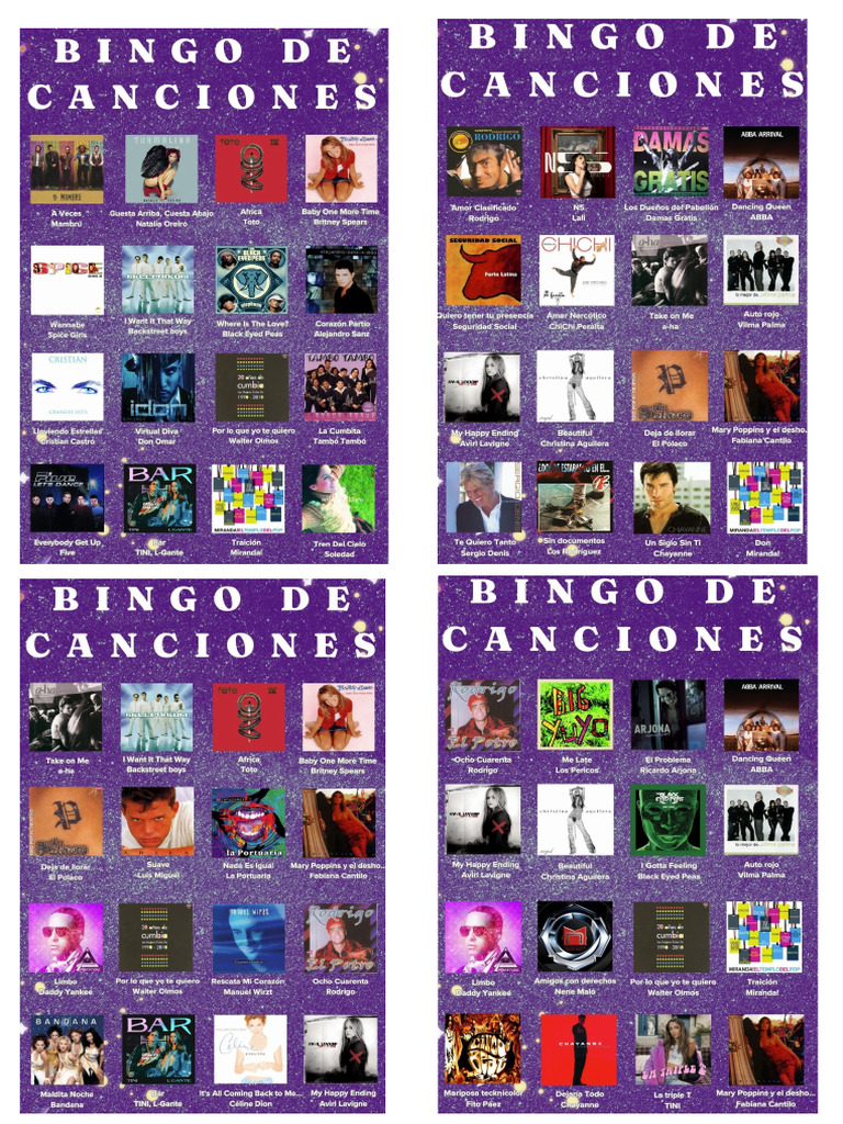 Bingo de Canciones | PDF