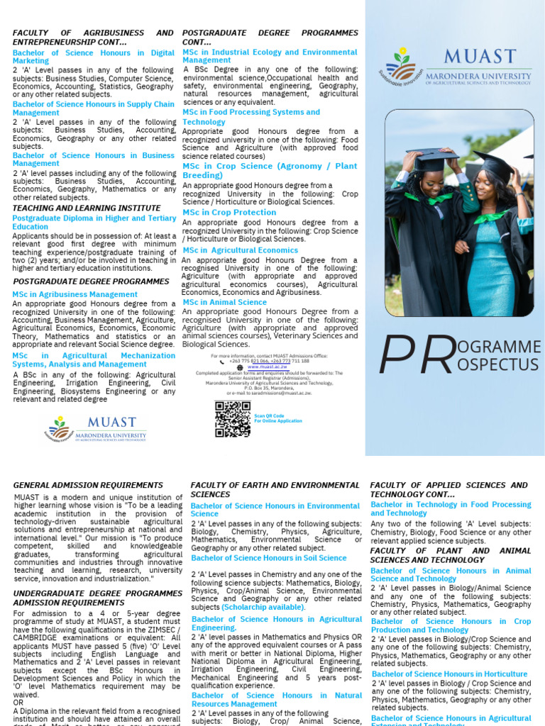 muast flier latest | PDF | Bachelor's Degree | Academic Degree
