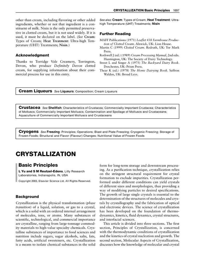 Yu. Crystallization. Basic Principles | PDF | Crystallization | Nucleation