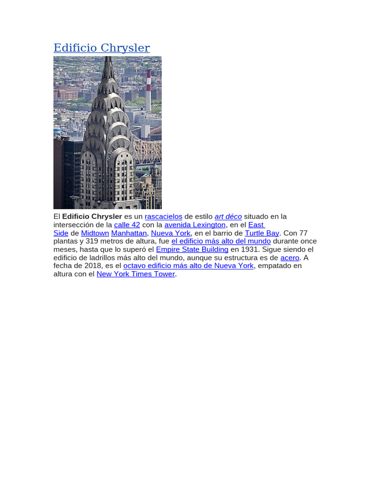 Edificio Chrysler | PDF