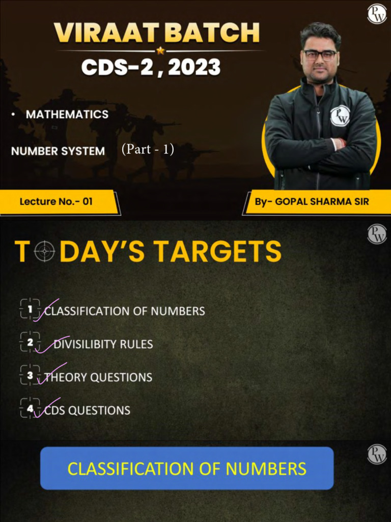 64a555acba7b900018fa0cfe - ## - Number System 01 - Class Notes - (CDS ...