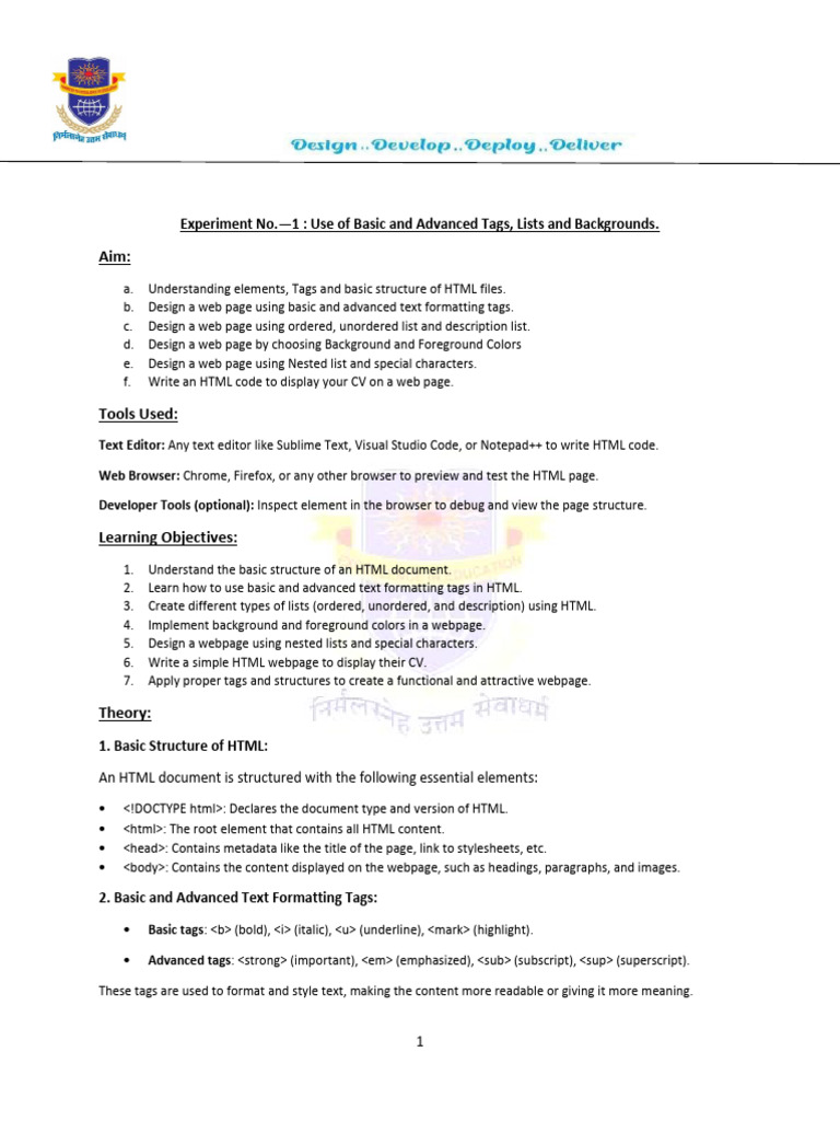 Web Designing Write Ups 1 To 3 | PDF | Hyperlink | Html Element