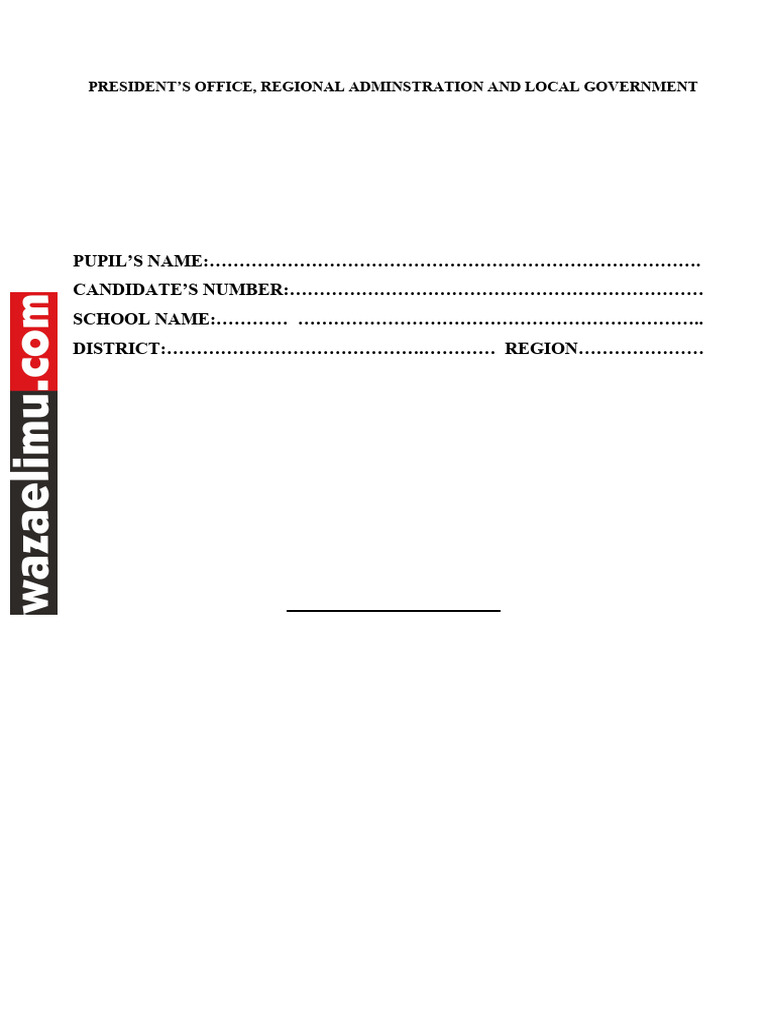 ENGLISH LANGUAGE STD IV MAY 2024 (REGIONAL MOCK) by MWL Nego | PDF | Linguistics