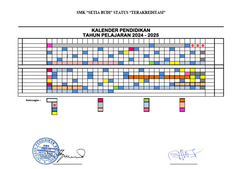 Kalender Pendidikan SMK Setia Budi 2024-2025 | PDF
