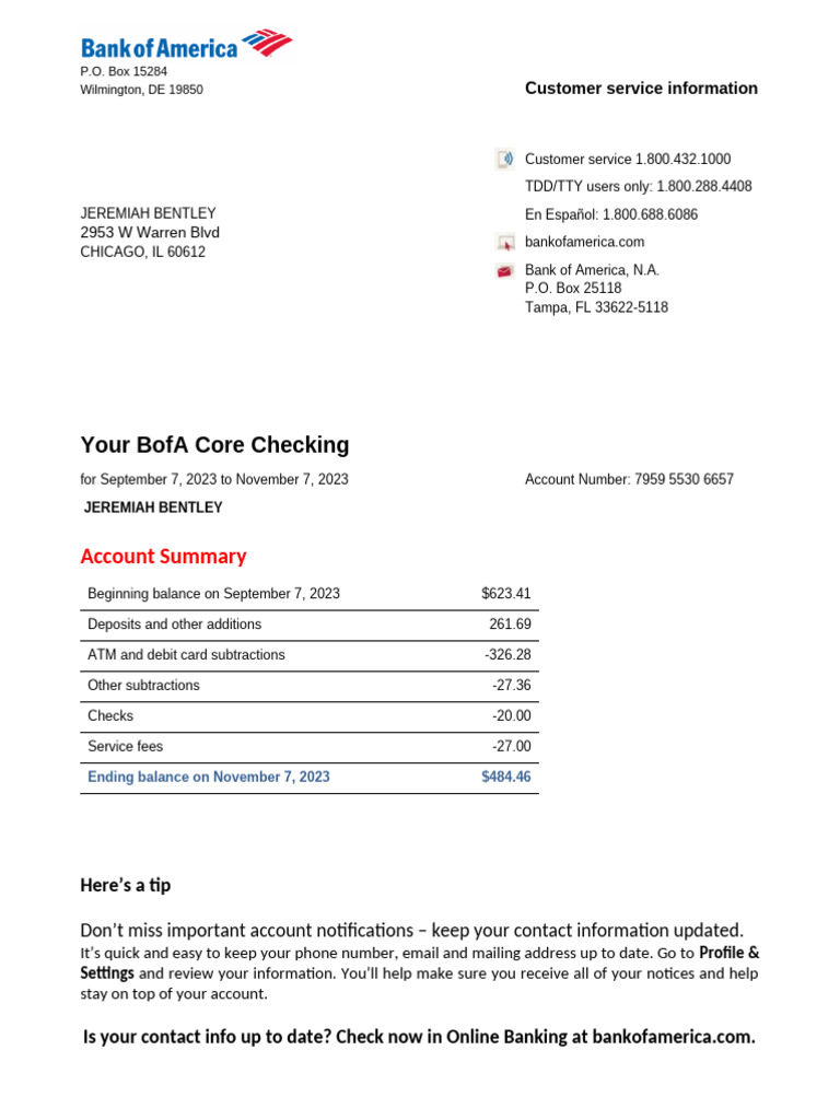 Bank-of-America-JEREMIAH BENTLEY | PDF