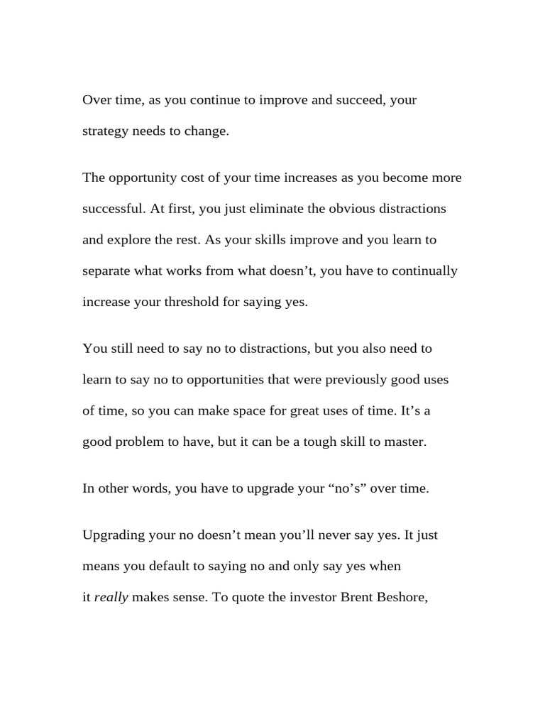 Mastering the Art of Saying No | PDF