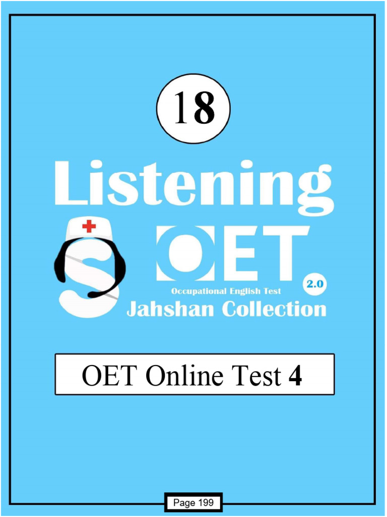 OET Listening Test 4 Practice Questions | PDF | Snoring | Sleep Apnea