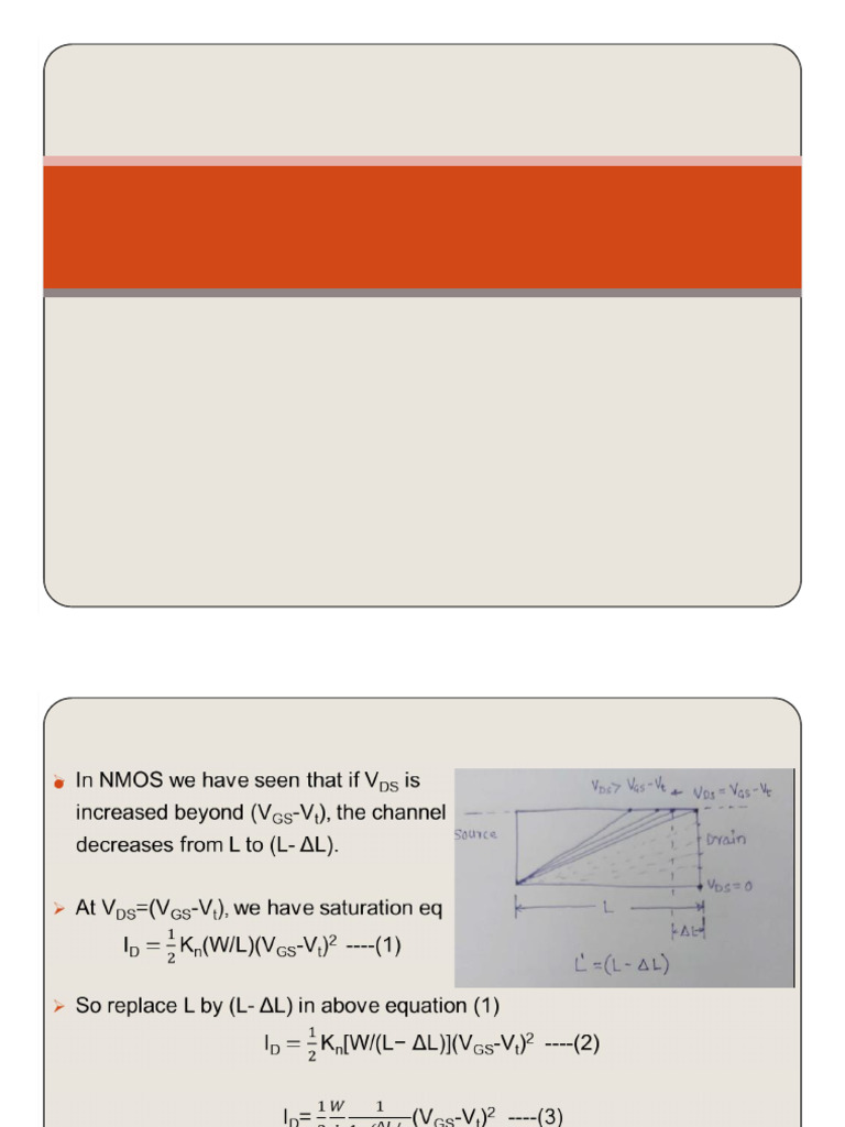 Mos5 I'd Length Modulation | PDF
