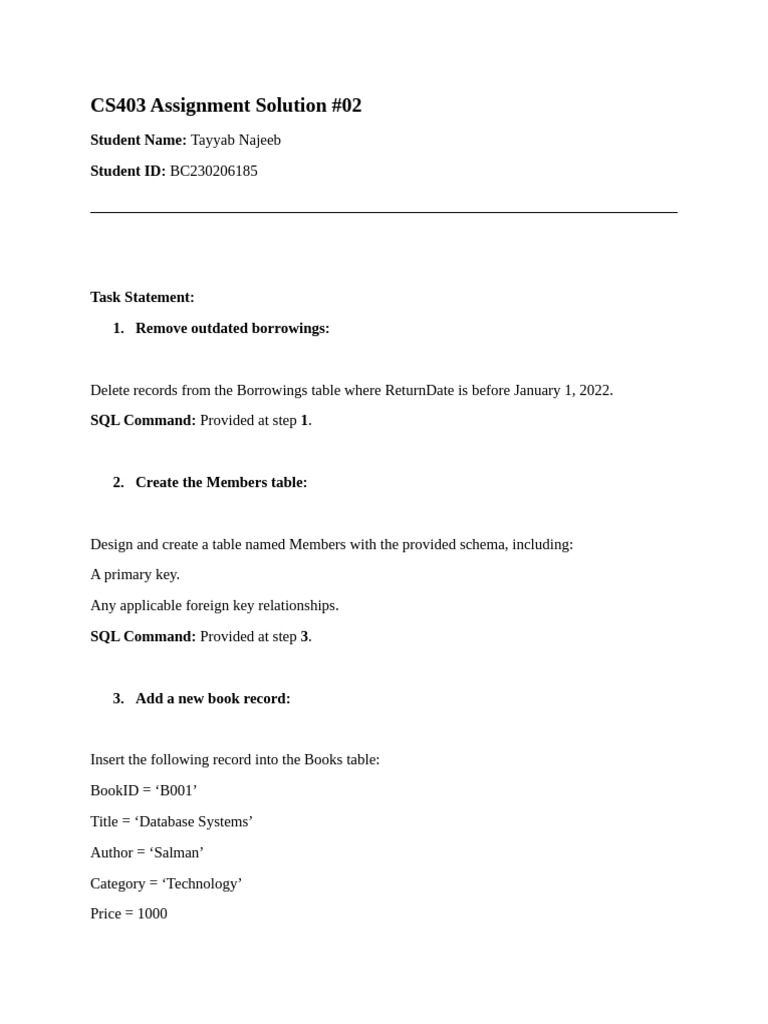 Fall 2024 - CS403 - 2 - BC230206185 | PDF