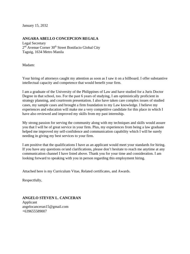 451744189-Sample-Application-Letter-of-a-Lawyer | PDF