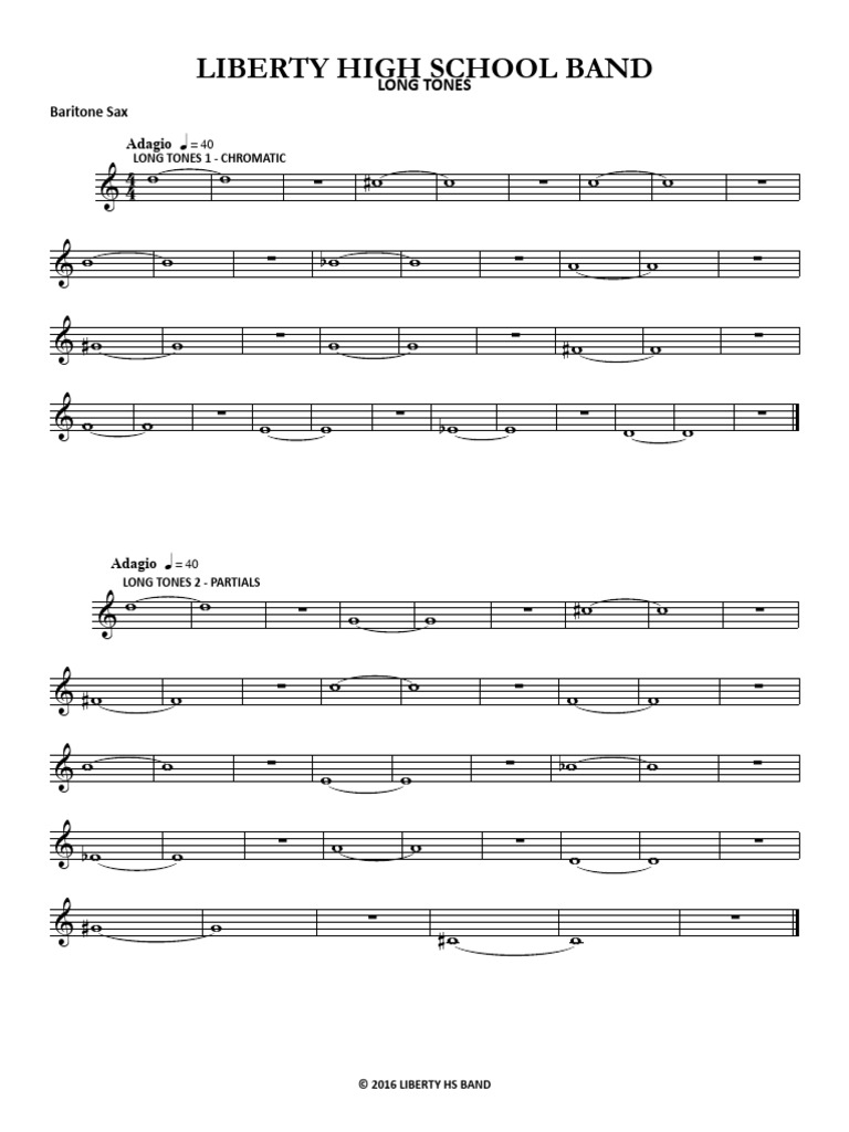 Warm Up Tromba - +Baritone+Saxophone+Fundamentals | PDF