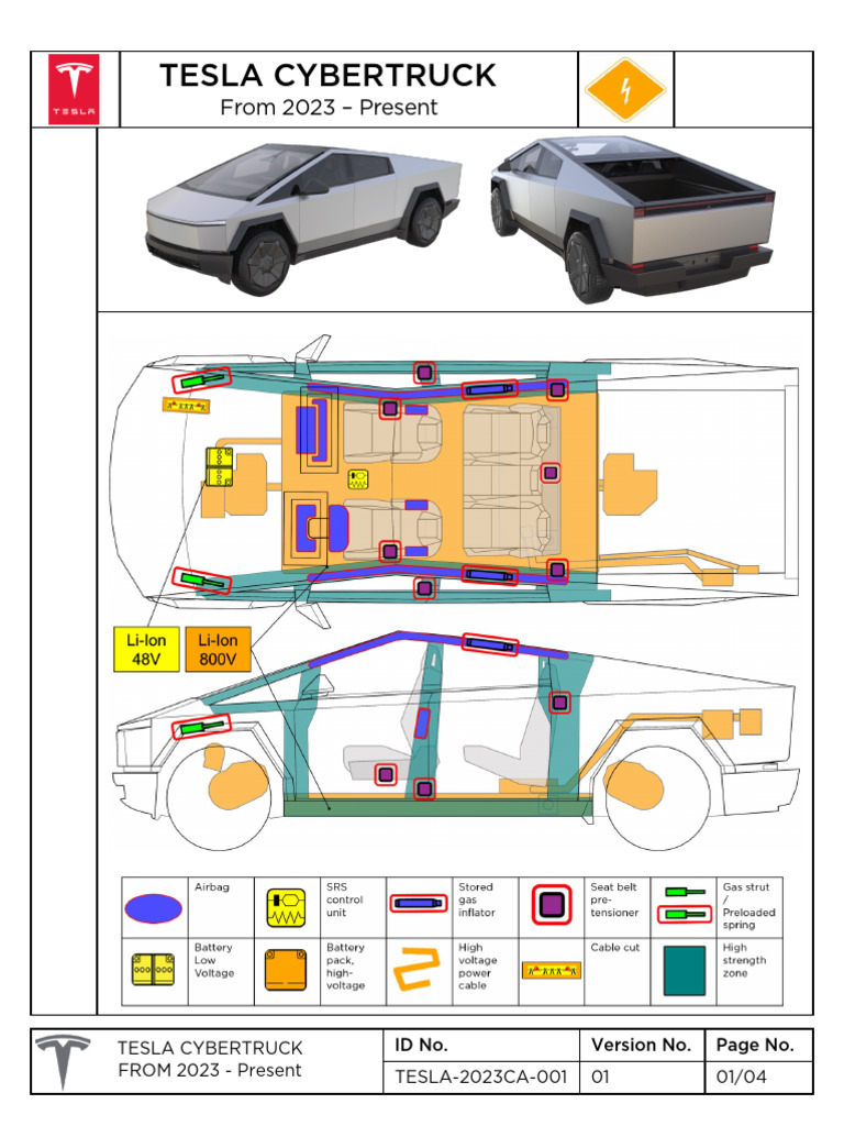Cybertruck Rescue Sheet 1 | PDF | Vehicles | Manufactured Goods