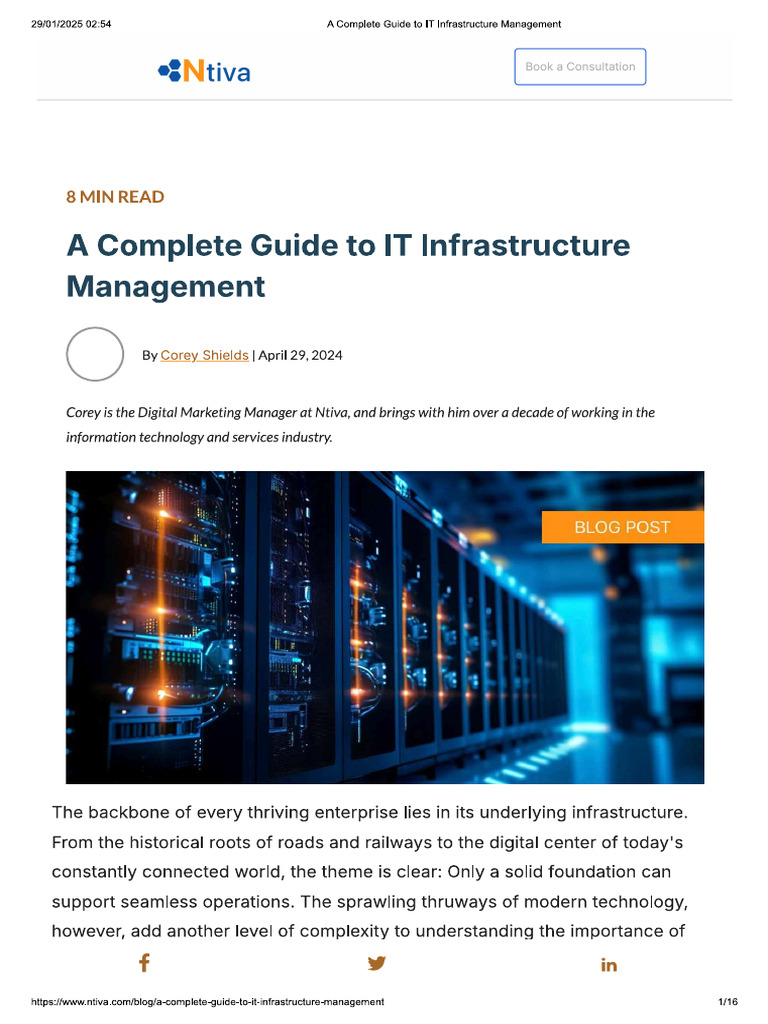 A Complete Guide To IT Infrastructure Management | PDF