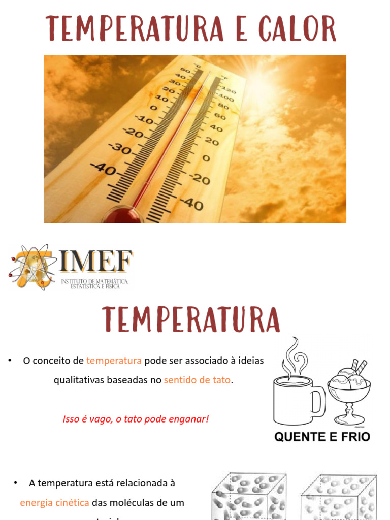 Temperatura e Calor | PDF | Temperatura | Fahrenheit