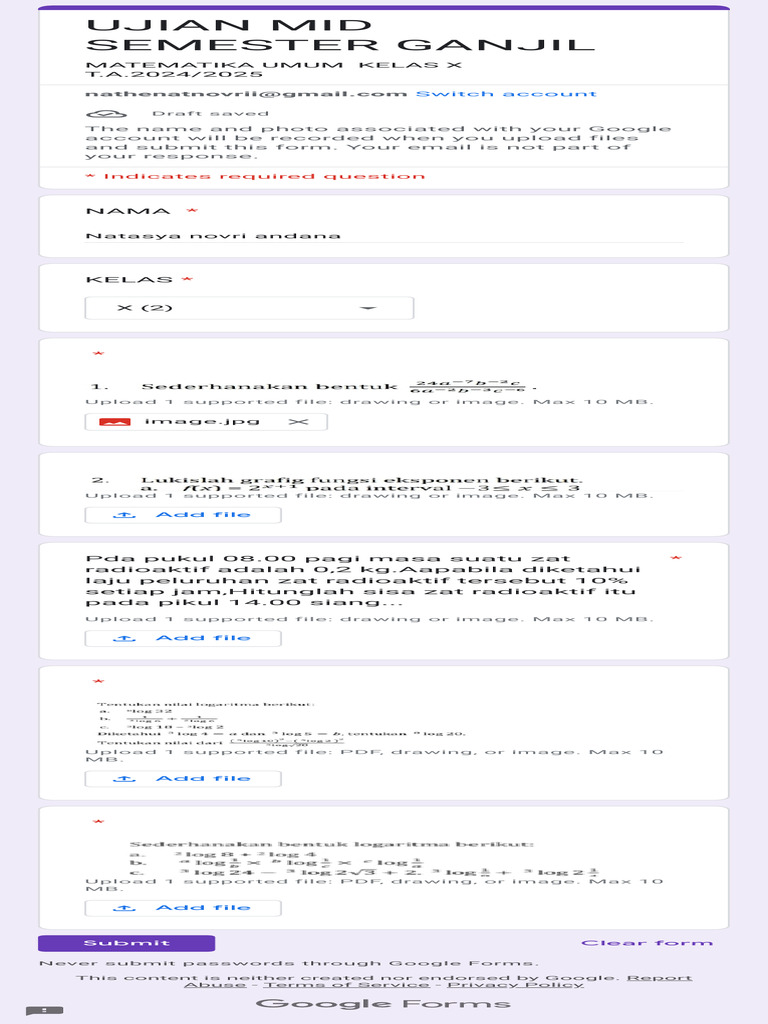 Ujian Mid Semester Ganjil | PDF