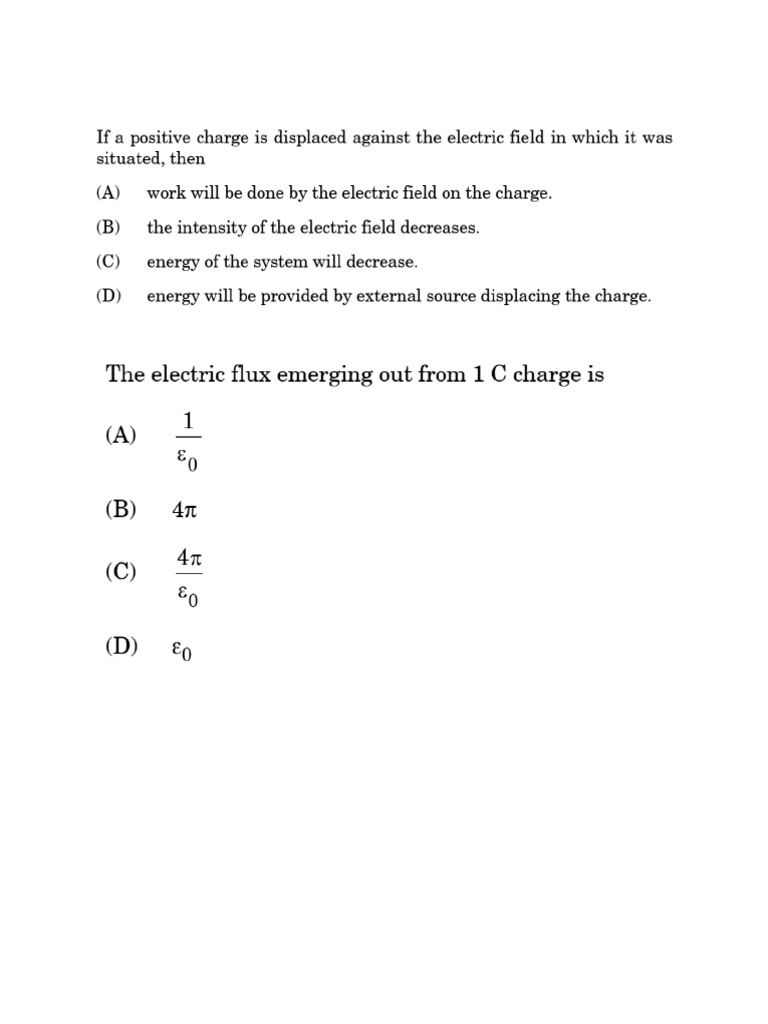 Electro Question Class 12 CBSE | PDF