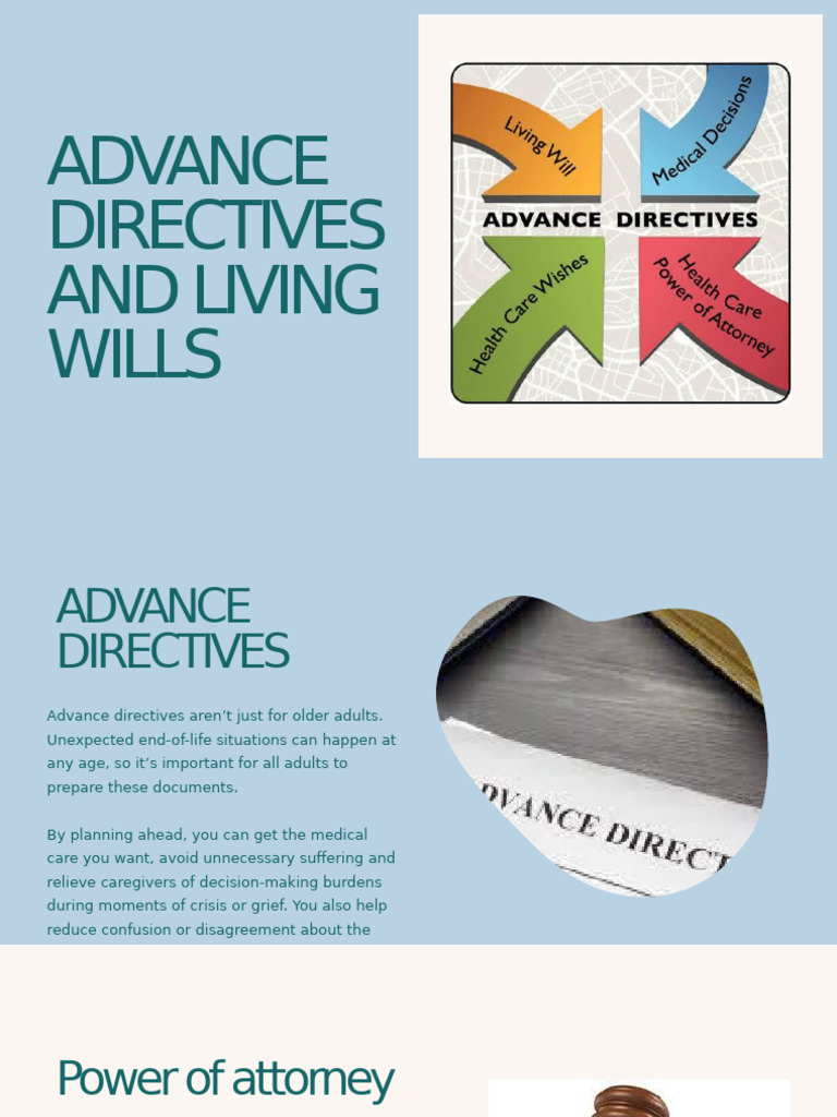 Advance Directives and Living Wills Guide | PDF | End Of Life Care ...