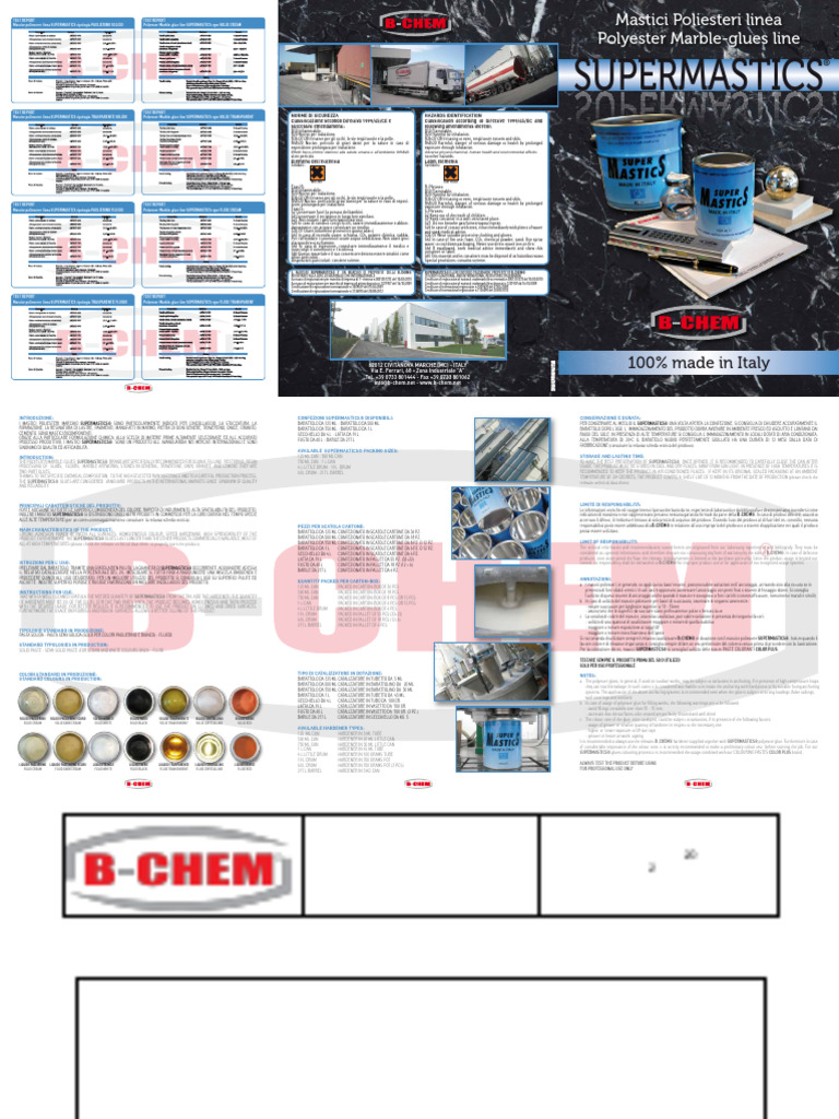 SUPERMASTICS-Marble Glue MSDS | PDF