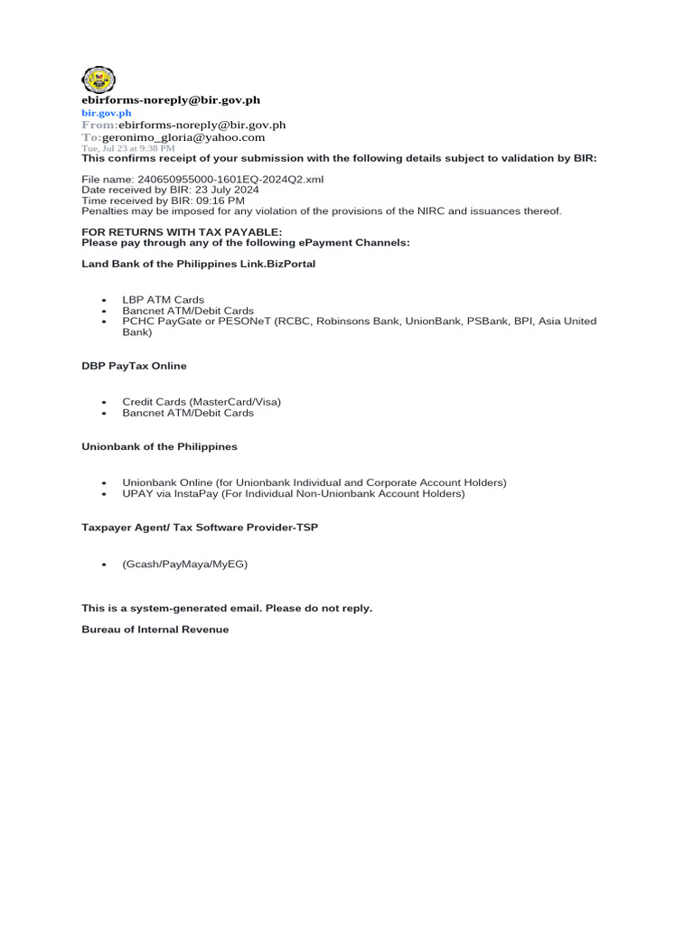 No Payment Confirmation | PDF | Debit Card | Payments