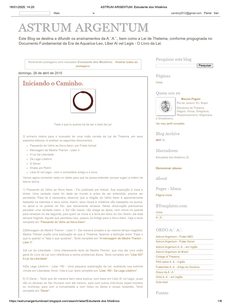ASTRUM ARGENTUM_ Estudante dos Mistérios | PDF | Thelema