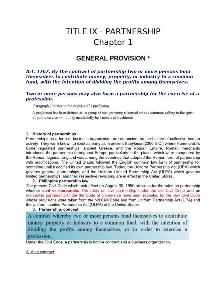 Title Ix - Partnership: General Provision | PDF | Partnership | General ...