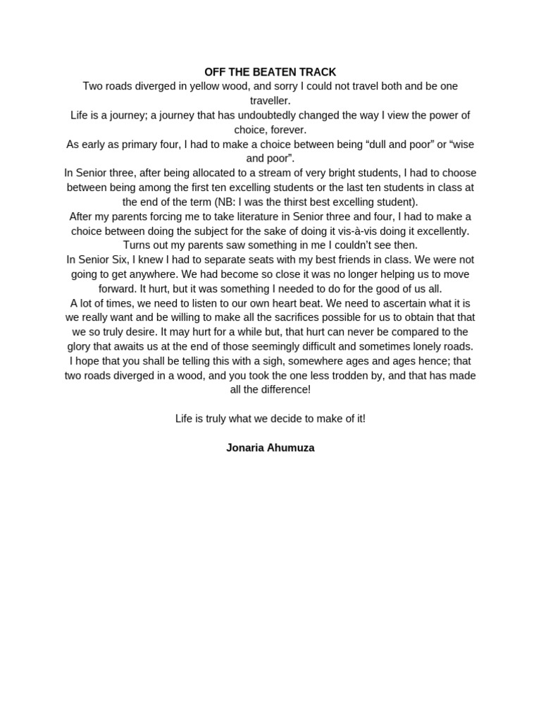 The Power of Choices in Life | PDF