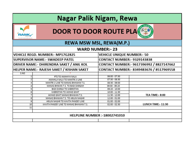 ROUTE CHART WARD NO.23 ve (2825) (50) | PDF