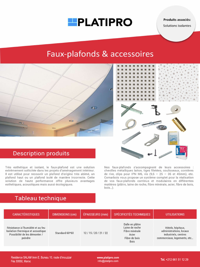 FICHE FAUX-PLAFONDS MOD Compressed | PDF