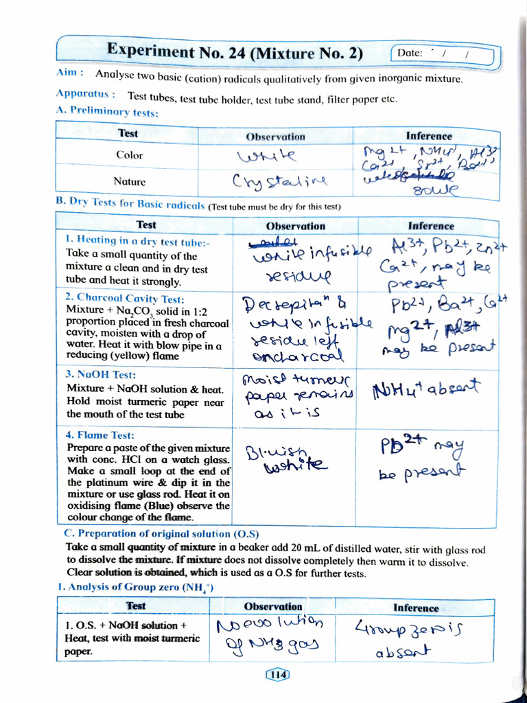 Qualitative Analysis of Cation Radicals | PDF | Acetic Acid | Acid