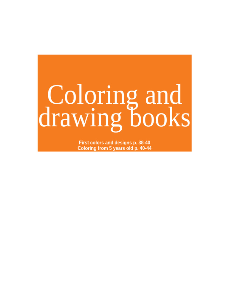 Kids Drawing and Coloring Books | PDF | Drawing