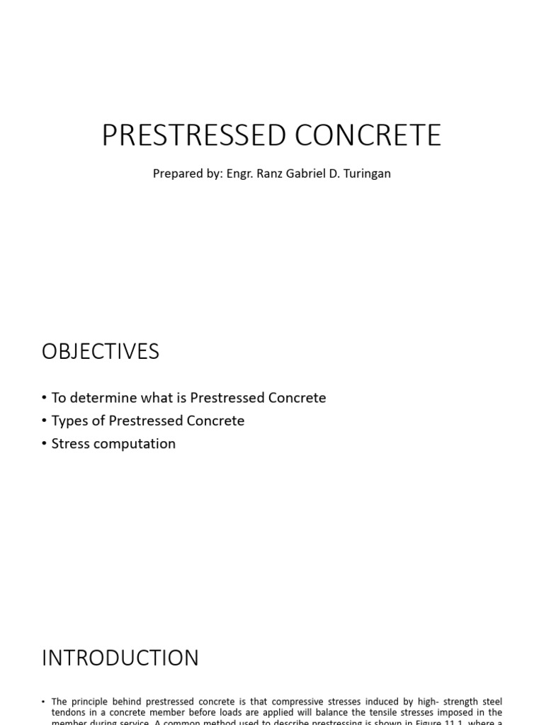PRESTRESSED-CONCRETE_ | PDF | Beam (Structure) | Prestressed Concrete