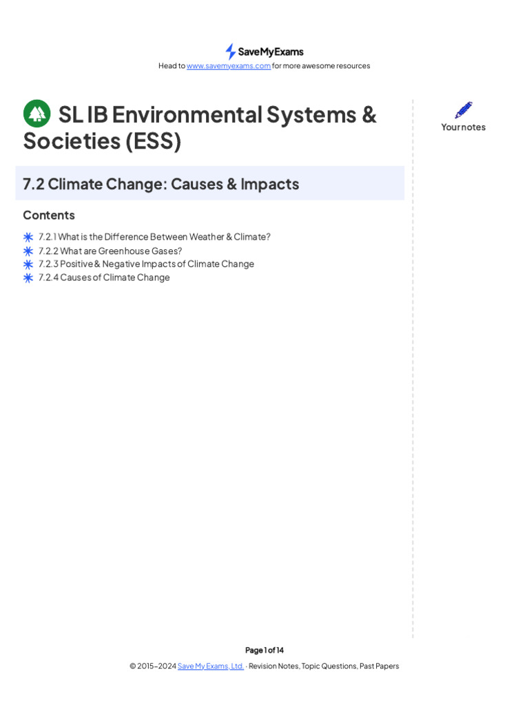 7.2 ess | PDF | Climate Change | Greenhouse Gas