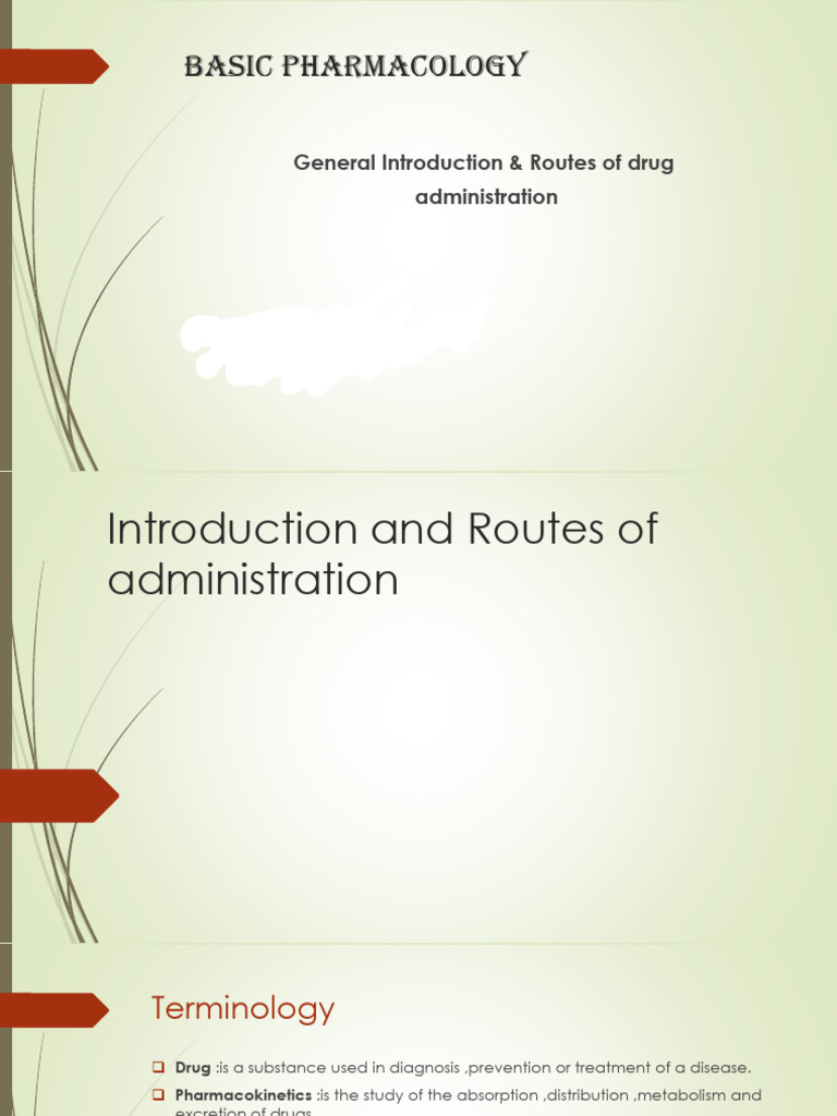 Basic Pharmacology: Drug Administration Routes | PDF | Intravenous ...